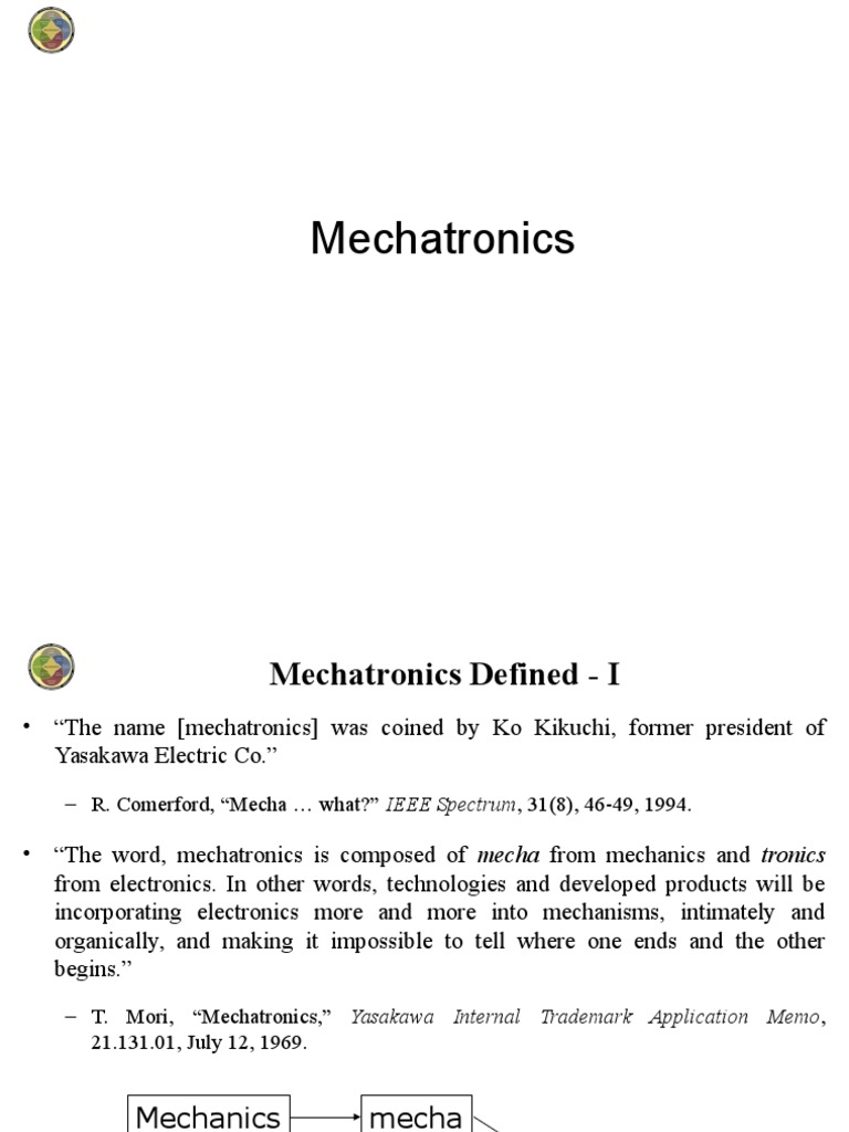 Mechatronics: A Synergistic Integration | PDF | Mechatronics ...