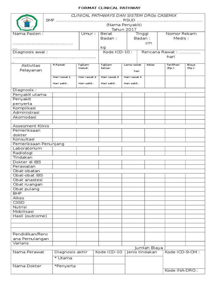Format Clinical Pathway | PDF