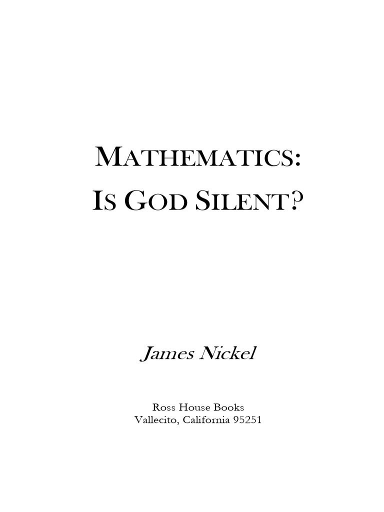 Mathematics: Is God Silent? | PDF | Mathematics | Teaching Mathematics
