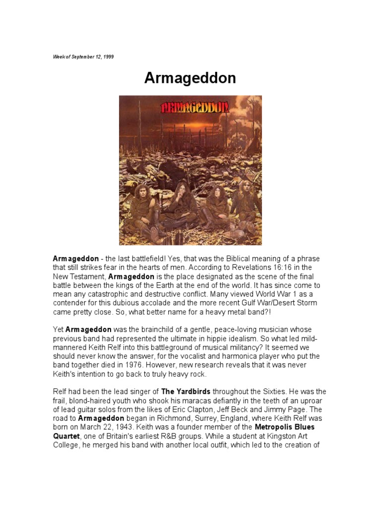Armageddon: Armageddon - The Last Battlefield! Yes, That Was The ...