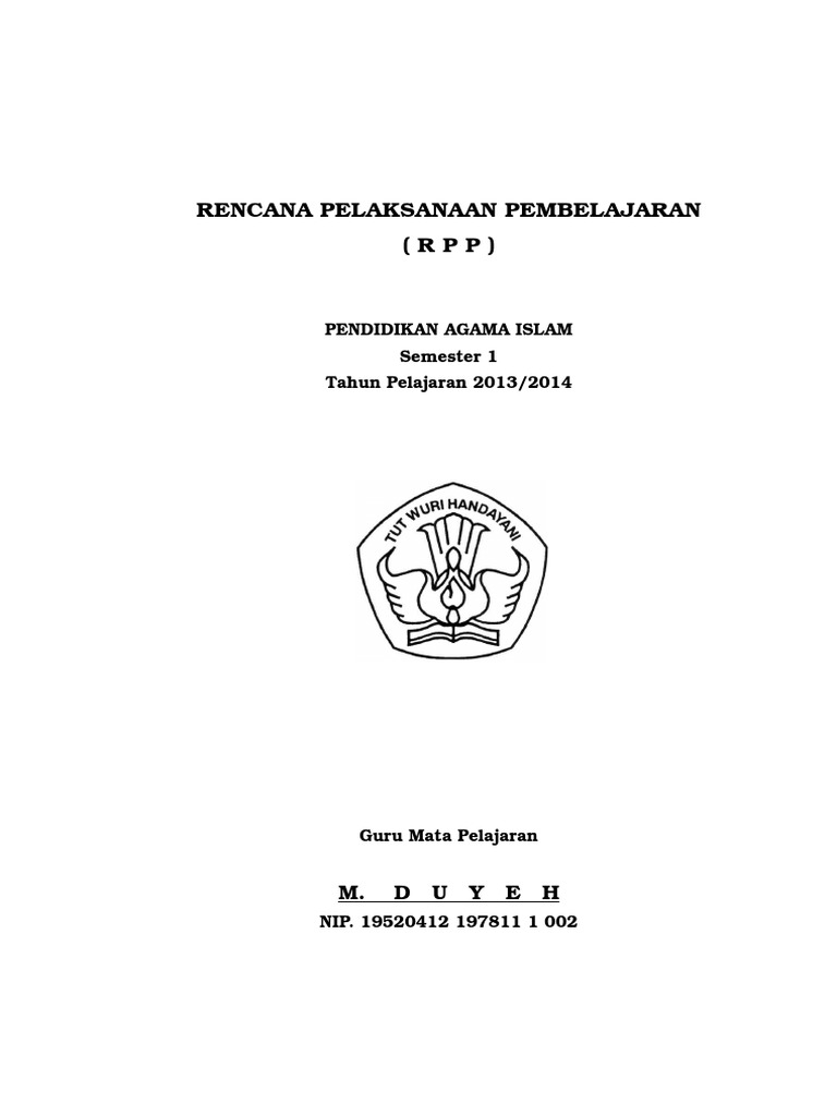 Cover RPP Pai | PDF