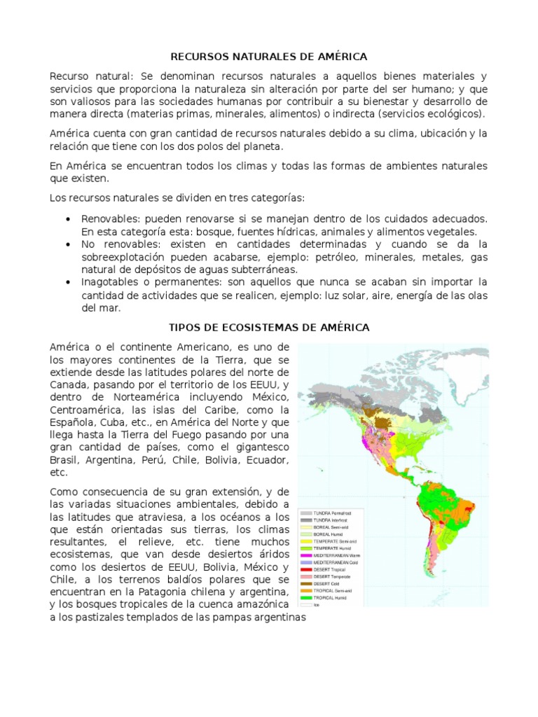 Recursos Naturales de América | Américas | Centroamérica