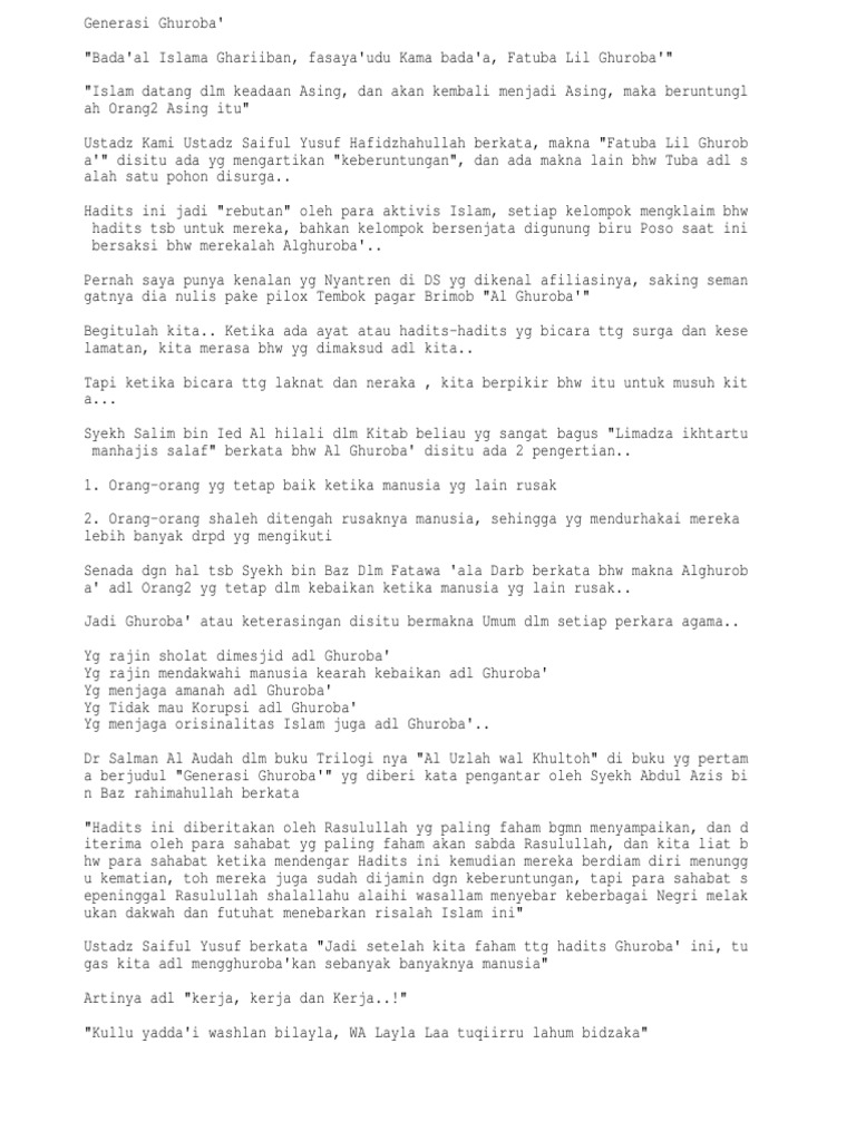 Generasi Ghuroba | PDF
