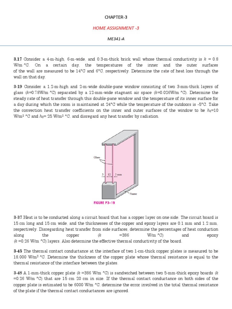 Home Assignment - 3: Chapter-3 | PDF | Heat Transfer | Thermal Insulation