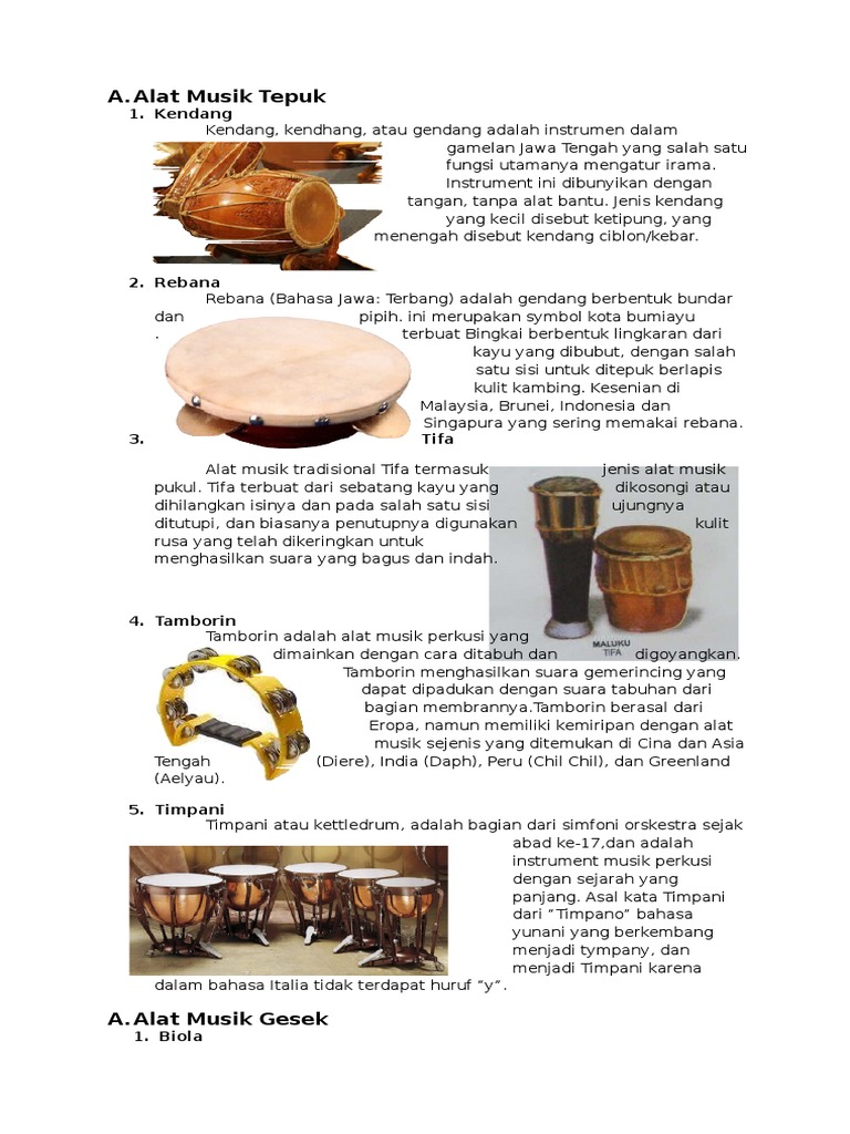 Alat Musik Tepuk 1 | PDF