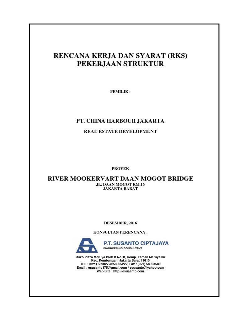 Specifications-RKS Pekerjaan Struktur Specs | PDF | Teknologi & Rekayasa