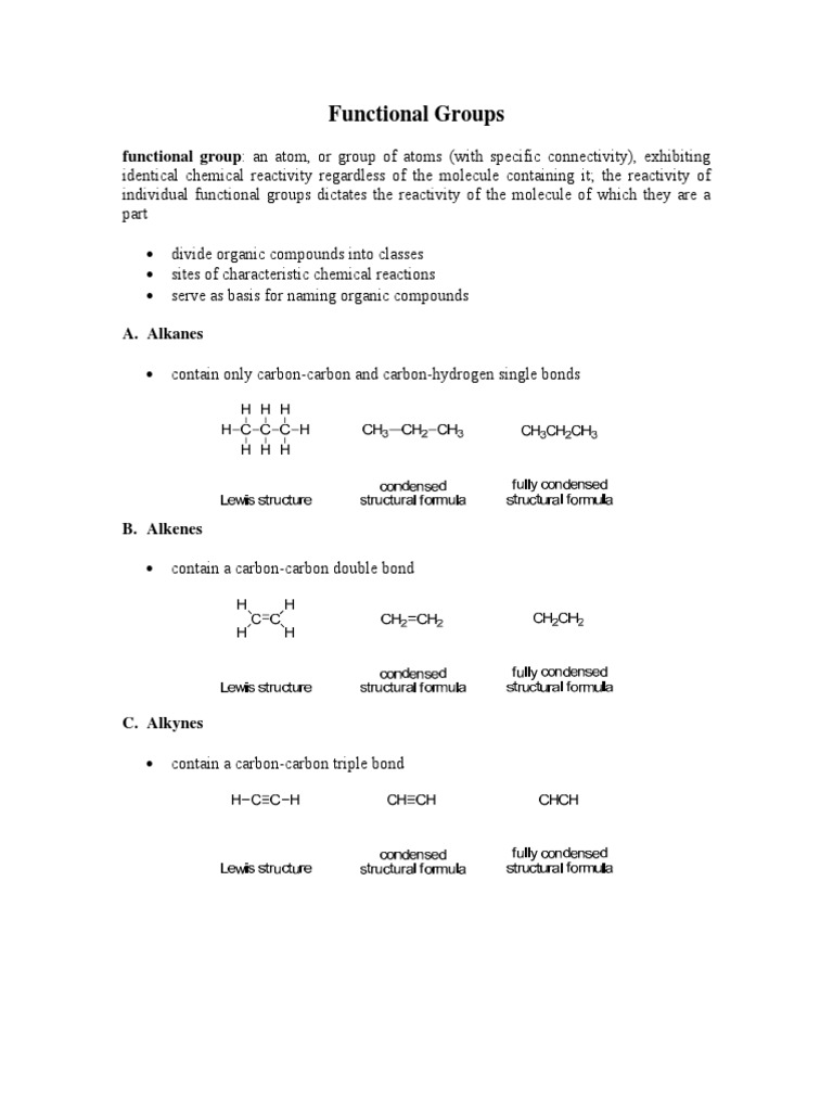 Functional Groups-Ochem 1 | PDF