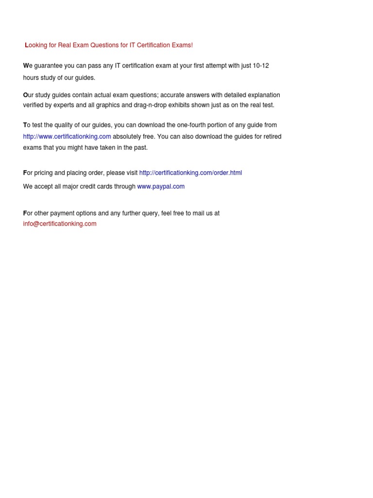 IT Certification Exam Questions Guide | PDF | Cloud Computing | Backup