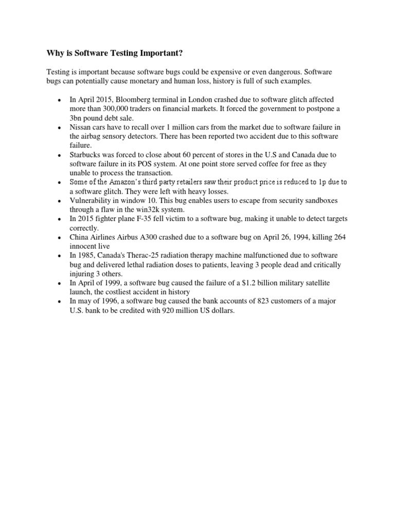 Why Is Software Testing Important | PDF