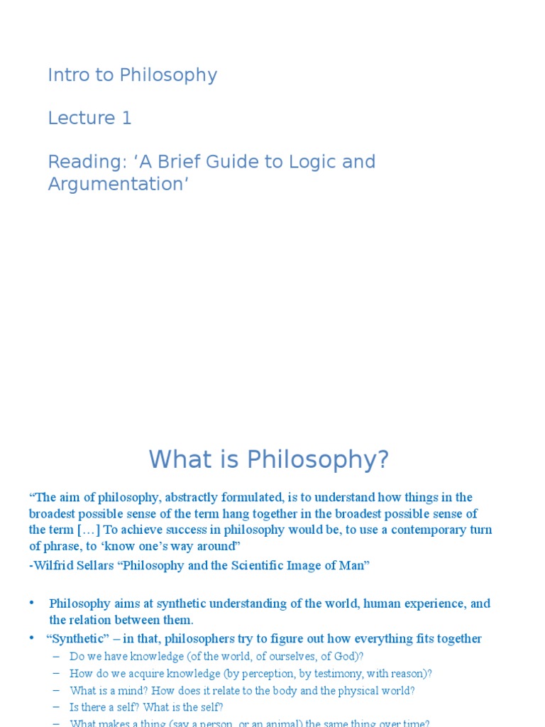 Introduction to Philosophy and Logic | PDF | Validity | Argument