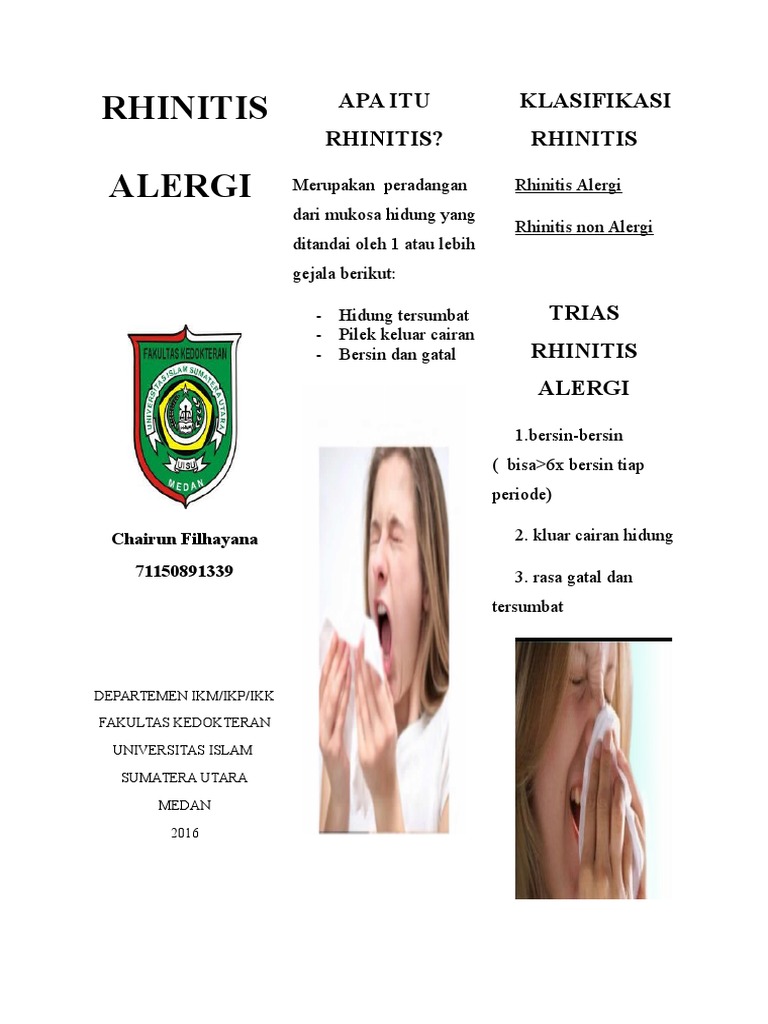 Leaflet Rhinitis Alergi Yana | PDF | Kesehatan Holistik