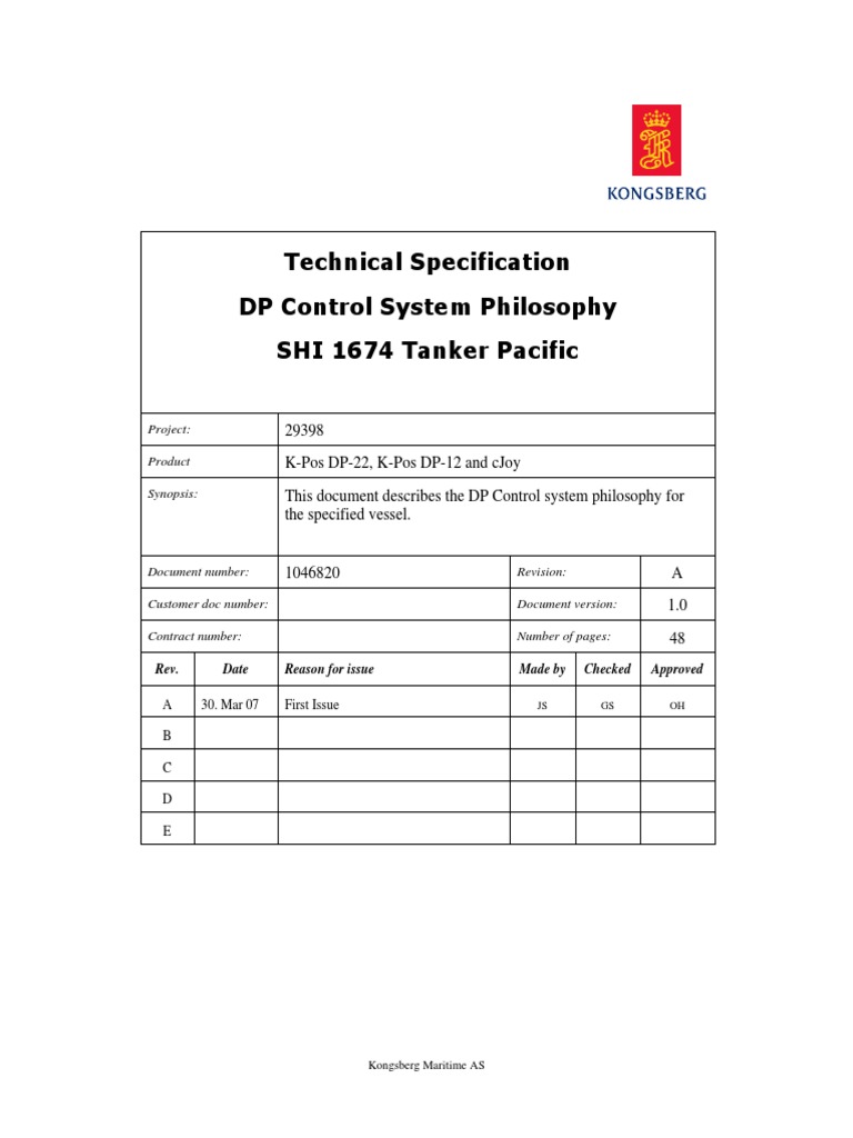 Technical Specification DP System | PDF | Electrical Engineering ...