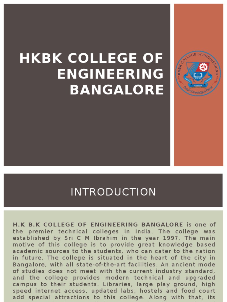 HKBK College of Engineering | PDF
