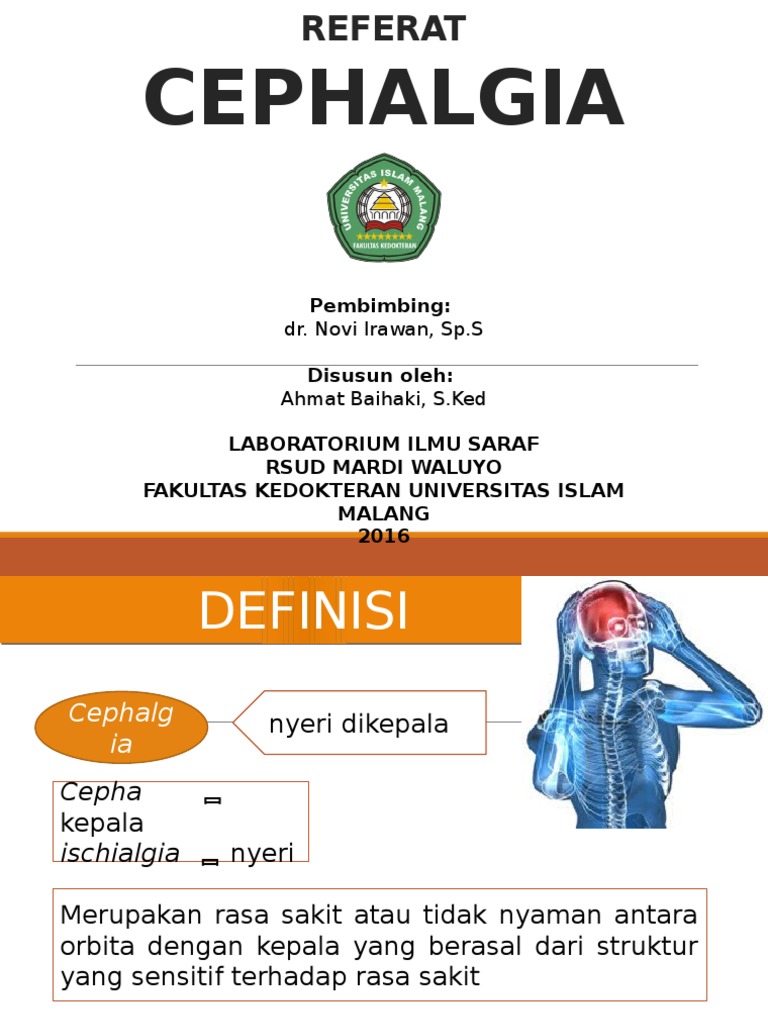 Cephalgia: Definisi, Klasifikasi, dan Terapi | PDF | Pengembangan Diri ...