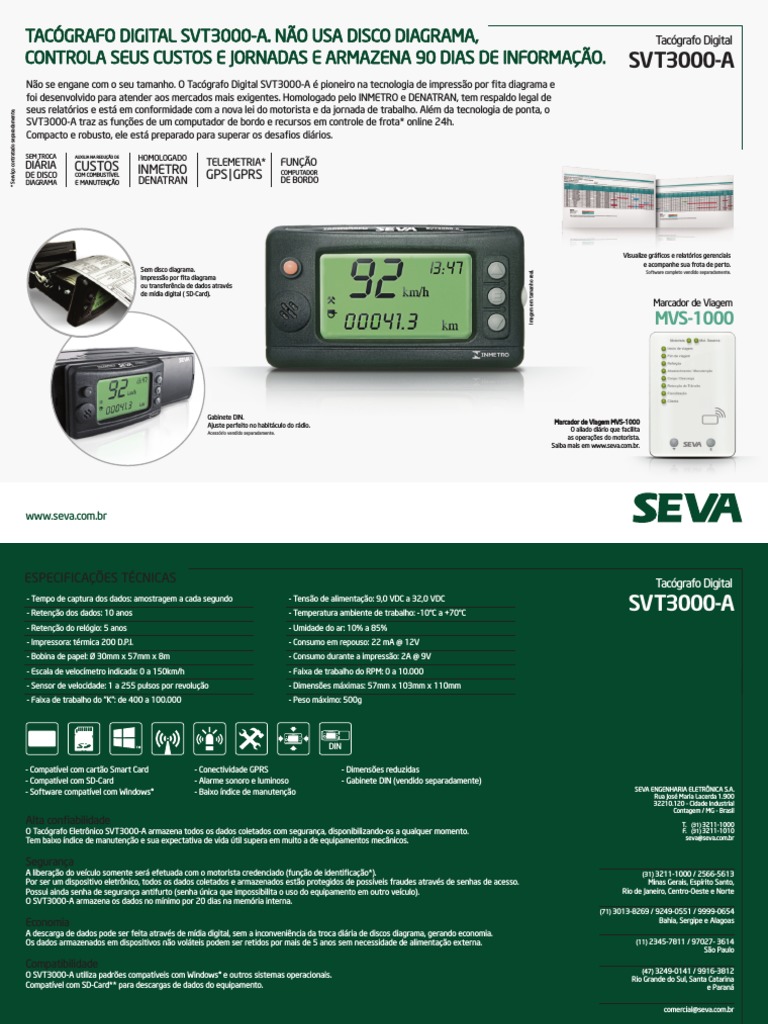 SEVA Svt3000a | PDF | Telemetria | Informática
