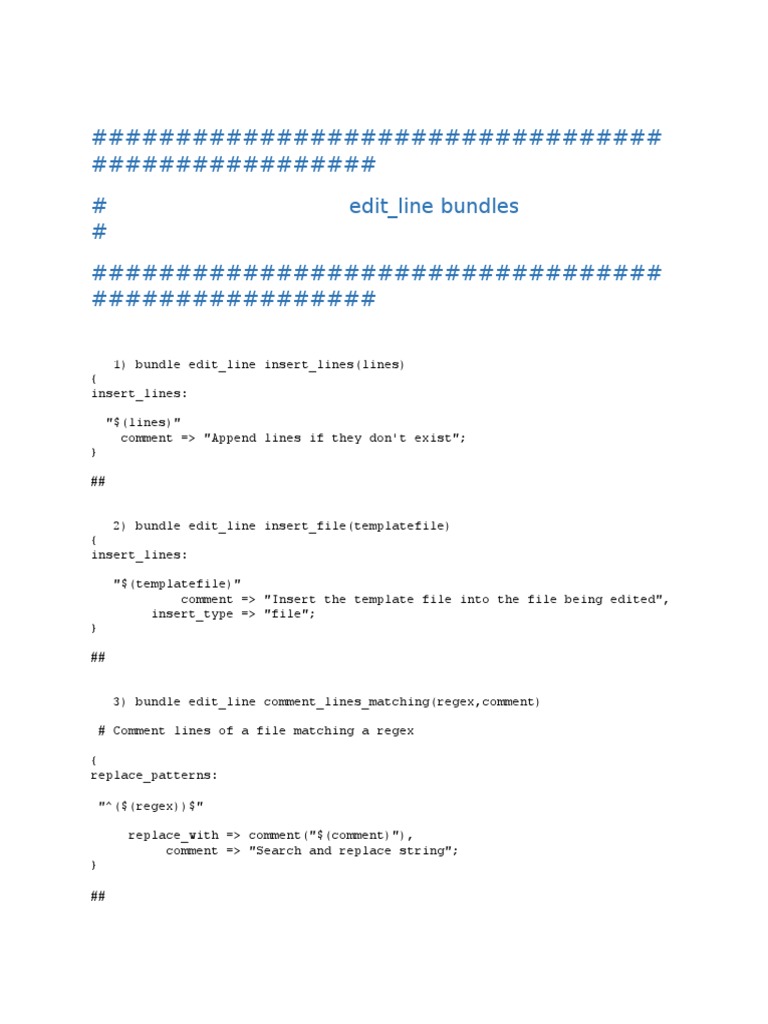 Edit - Line Bundles in CFEngine | PDF | Regular Expression | Computer Data