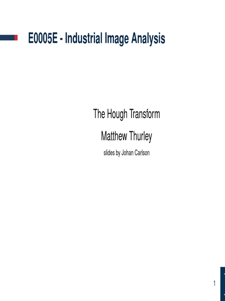 E0005e Lecture05 Hough Transform - Dvi PDF | PDF | Matrix (Mathematics ...