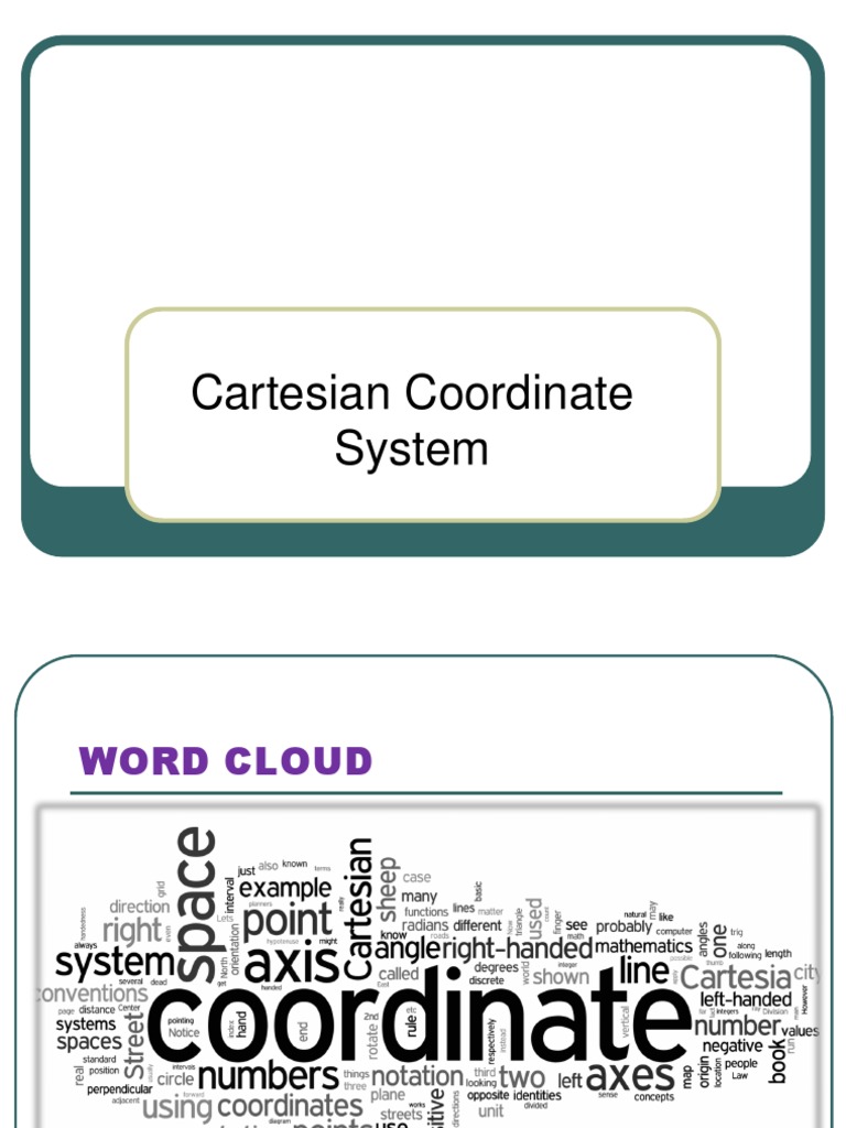 Cartesian Coordinate System | PDF | Cartesian Coordinate System ...