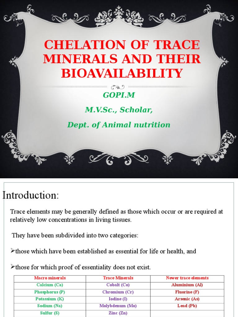 Chelation of Trace Minerals | Download Free PDF | Chelation | Coordination Complex
