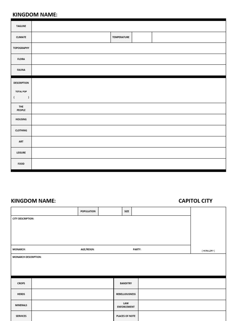 Kingdom Template | PDF