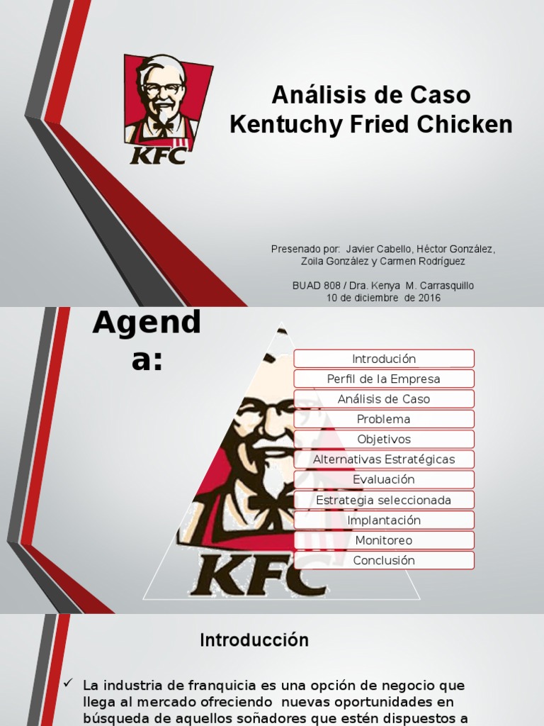 Presentation KFC 1 | PDF | Restaurantes de comida rápida | Comida rápida
