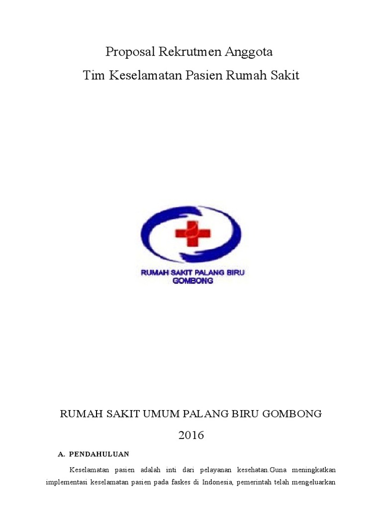 Proposal Pengajuan Rekrutmen TKPRS | PDF