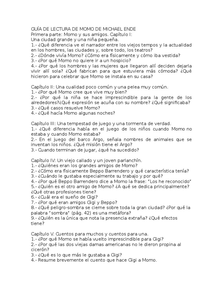 Guia 1 Actividades Momo | PDF | Muñecas