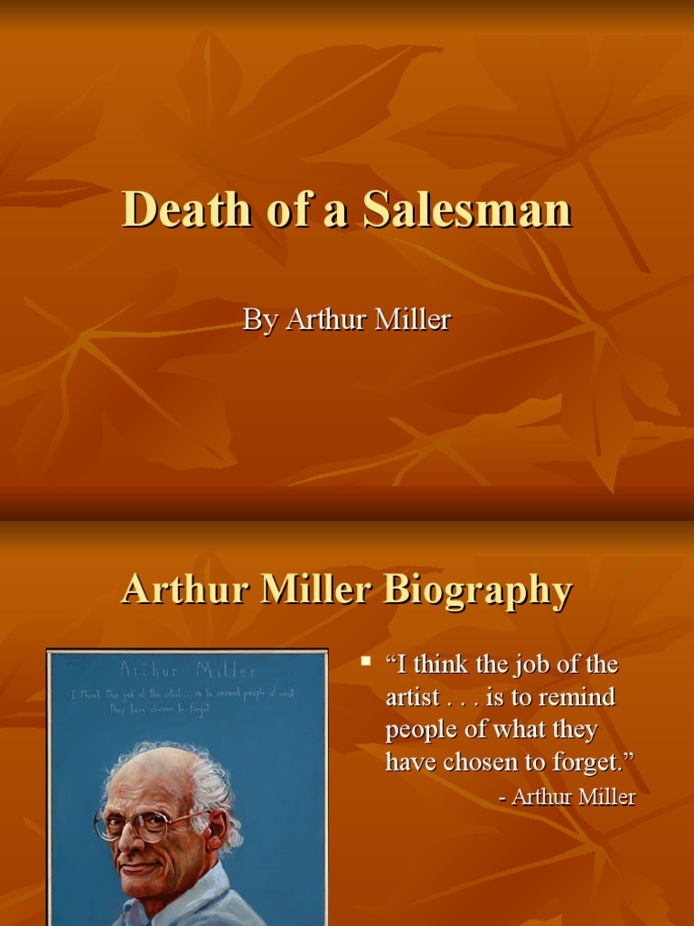 Death of A Salesman Introduction PowerPoint | PDF | American Dream | Sales