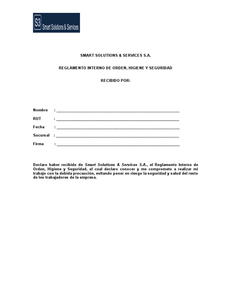 Acuso de Recibo Reglamento Interno | PDF | Finanzas y dinero