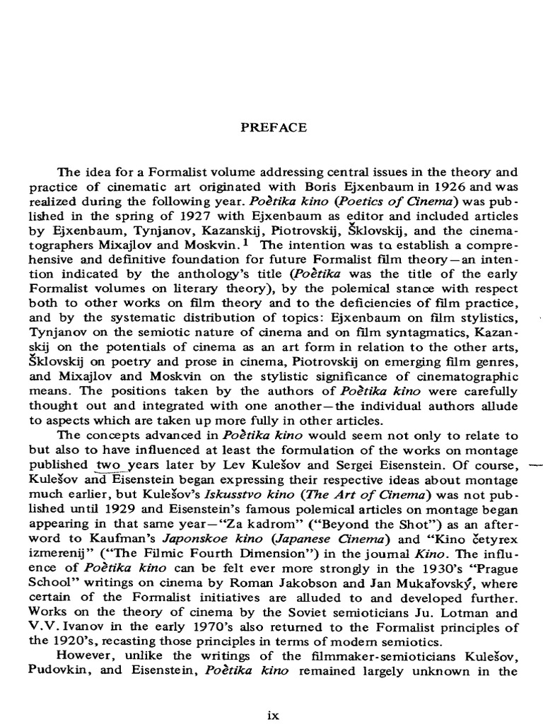Foundations of Formalist Film Theory | PDF | Thought | Cognitive Science