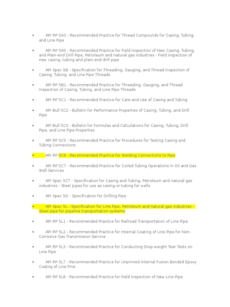 Api RP 5a3 | PDF | Pipe (Fluid Conveyance) | Pipeline Transport