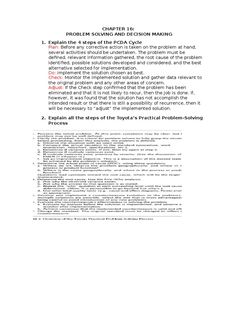 Chapter 16 Questions Quality Management | PDF | Decision Making | Creativity