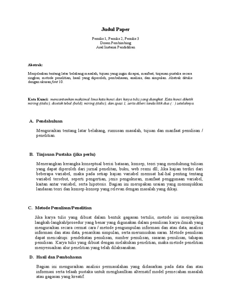 Template Paper Lkti PKTJ I 2017 | PDF | Komputer