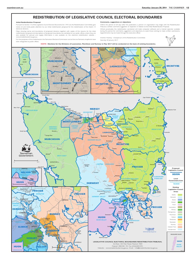 Tasmania Legislative Council Boundaries | PDF | Tasmania ...