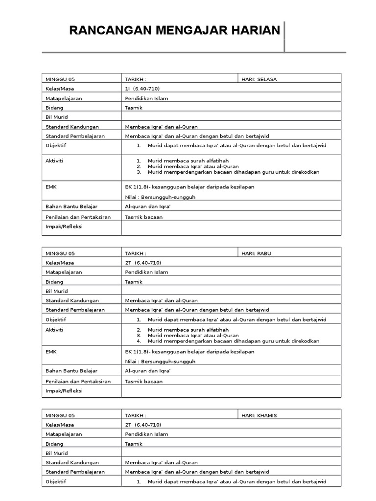 TASMIK | PDF