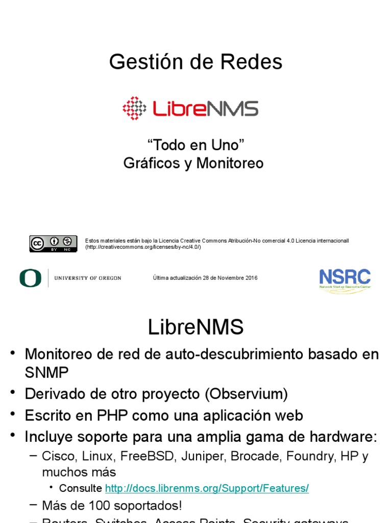 Librenms Es | PDF | Transmisión de datos | Red de computadoras
