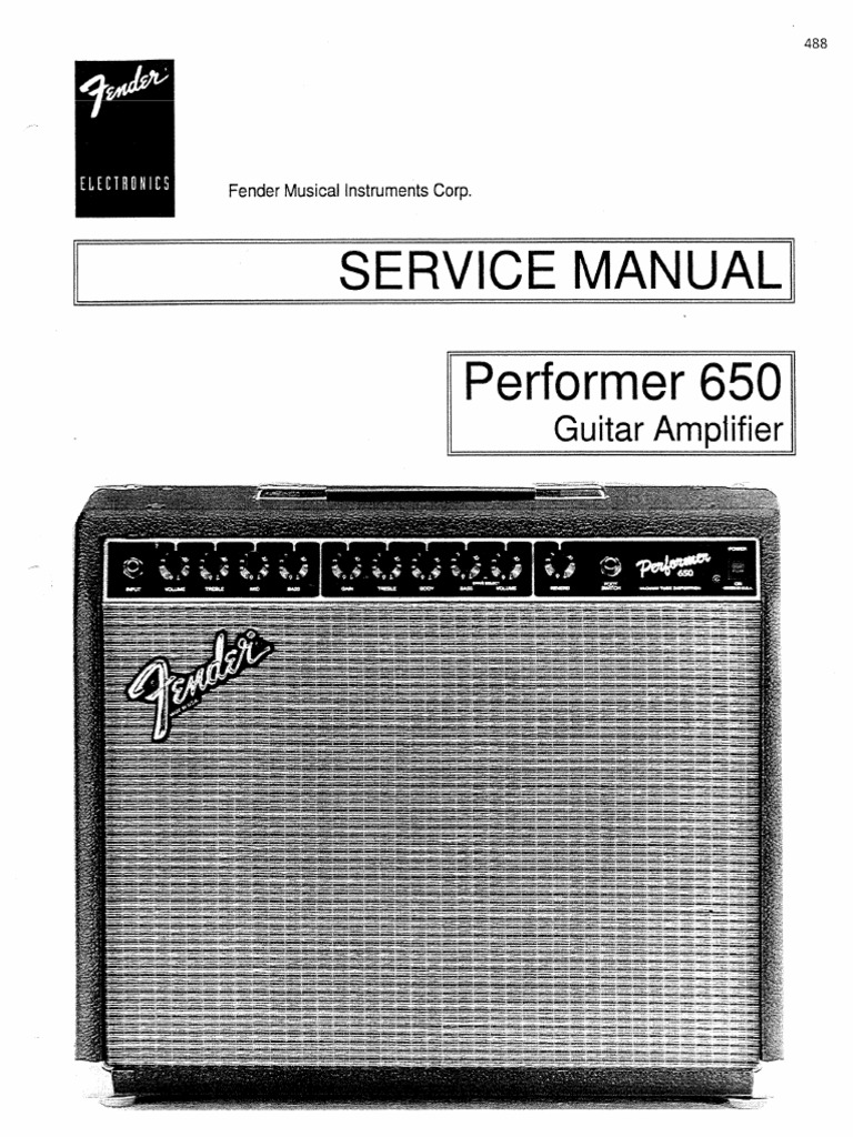 Fender Performer-650 Guitar Amplifier | PDF | Guitar Family Instruments ...