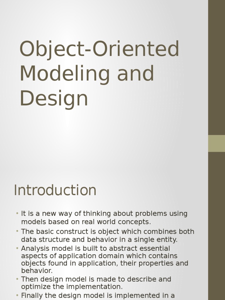 8.Object-Oriented Modelling Design | PDF | Object Oriented Programming ...