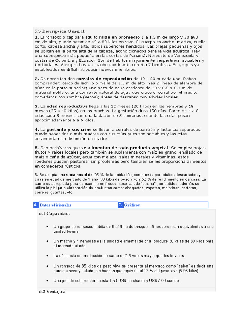 Características del Ronsoco para Niños | PDF | Naturaleza