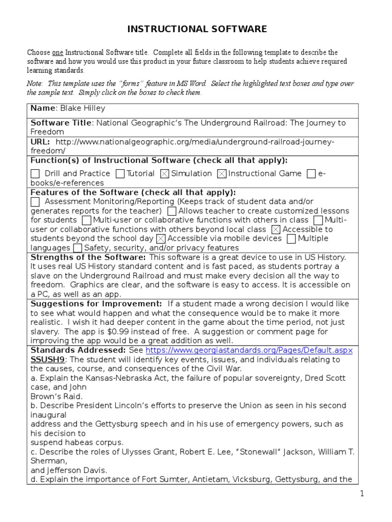 Underground Railroad Software Review | PDF | American Civil War | Learning