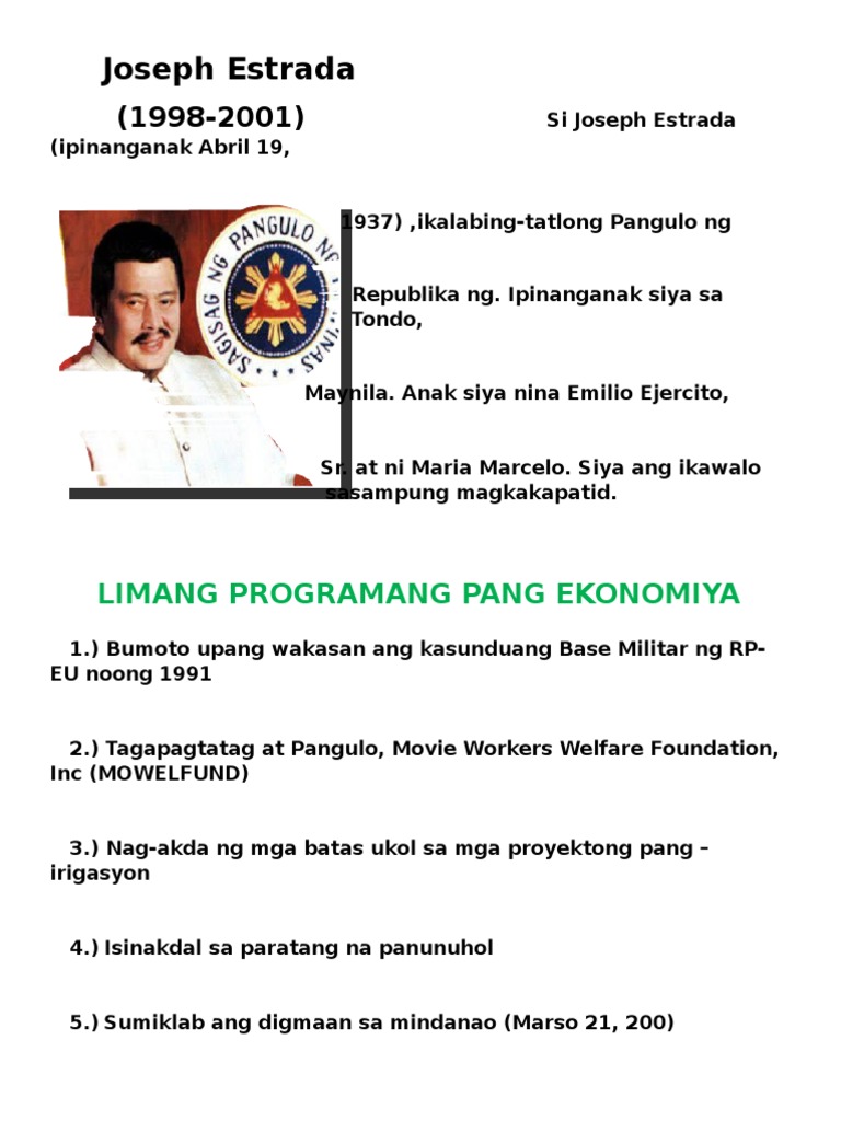 Joseph Estrada | PDF