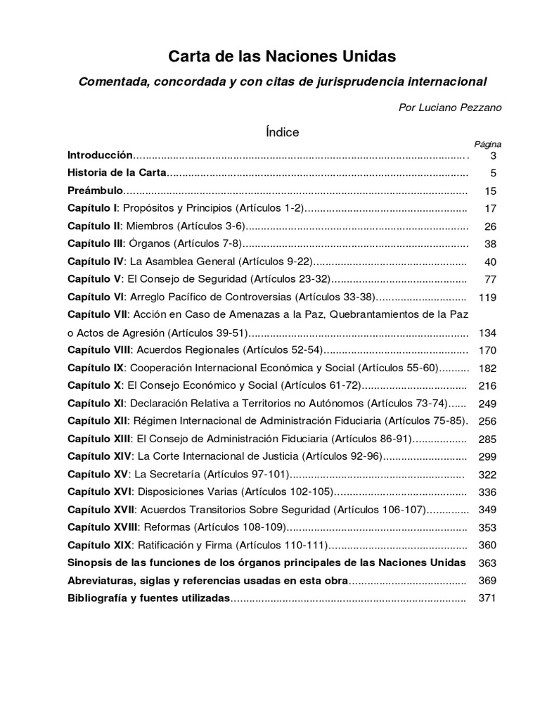 Carta de Las Naciones Unidas Comentada | PDF | Naciones Unidas ... Carta de Las Naciones Unidas Comentada | PDF | Naciones Unidas ...