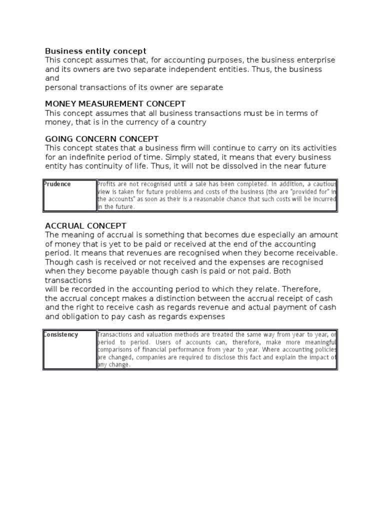 Business Entity Concept | Download Free PDF | Revenue | Financial ...
