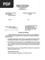 NOTICE of Appeal