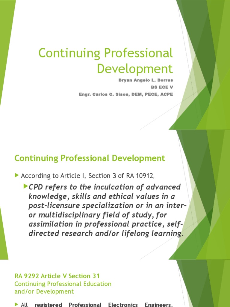 Continuing Professional Development | PDF | Professional Development | Profession