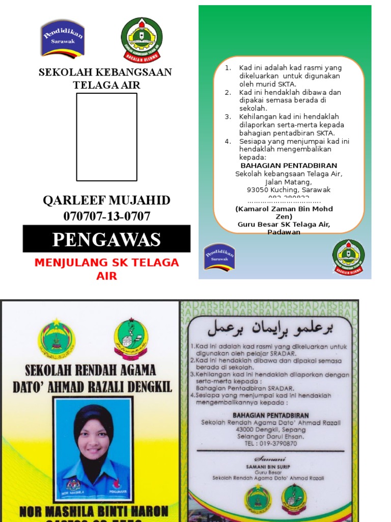 Kad Nama Murid Design | PDF