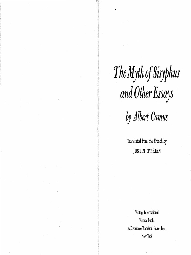 Albert Camus The Myth of Sisyphus and Other Essays PDF | PDF | Emotions | Philosophical Theories