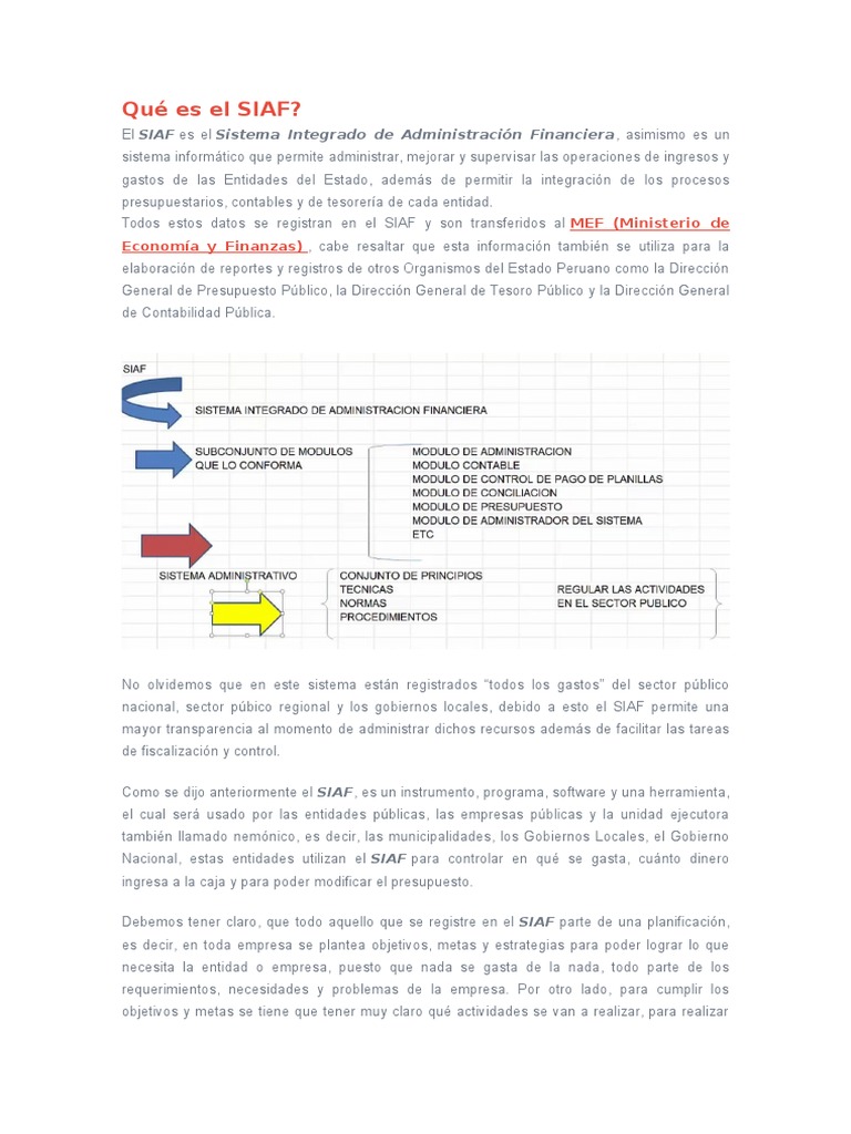 Qué Es El SIAF | PDF