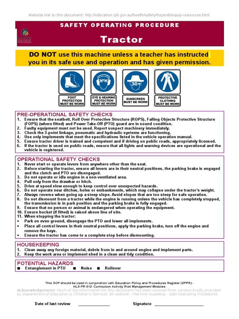 Tractor Sop | Tractor | Manufactured Goods