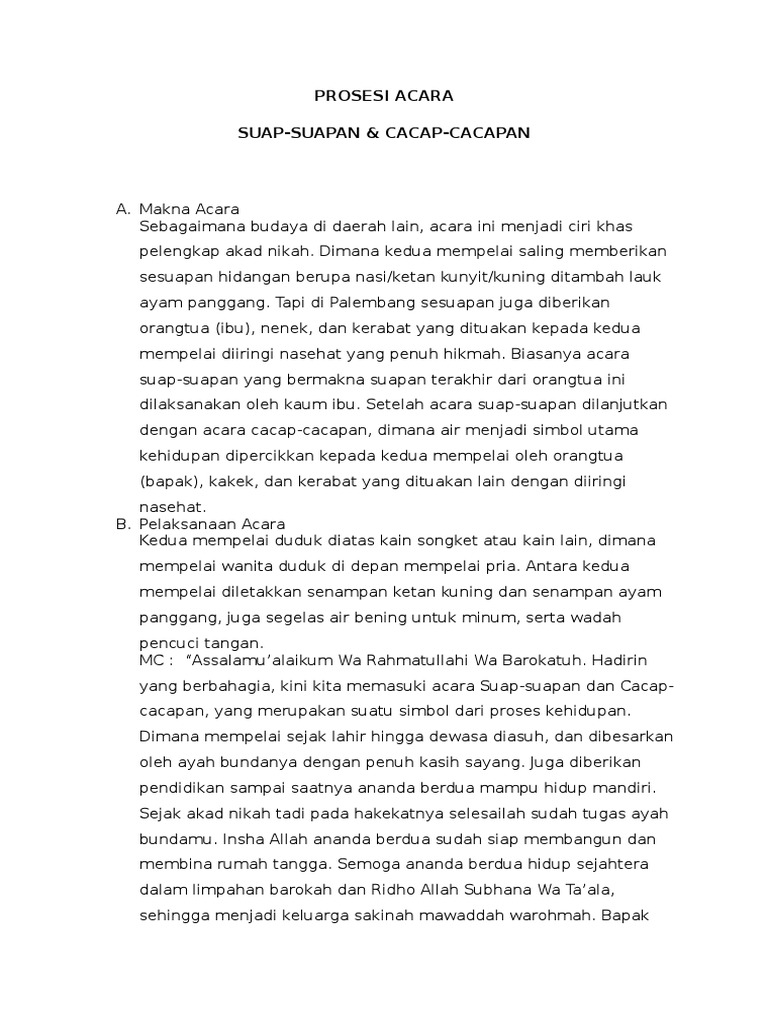Suap Dan Cacap | PDF
